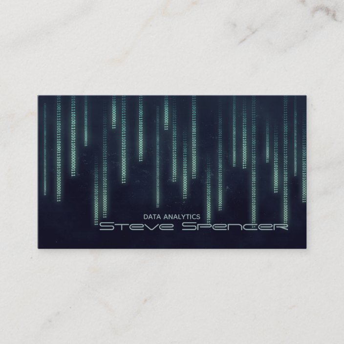 Data Analytics IT manager Coder Business Card | Zazzle.com