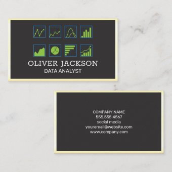 Data Charts | Analyst Business Card | Zazzle