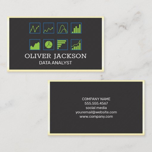 Data Charts | Analyst Business Card | Zazzle