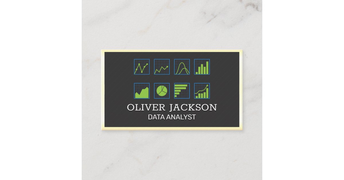 Data Charts | Analyst Business Card | Zazzle