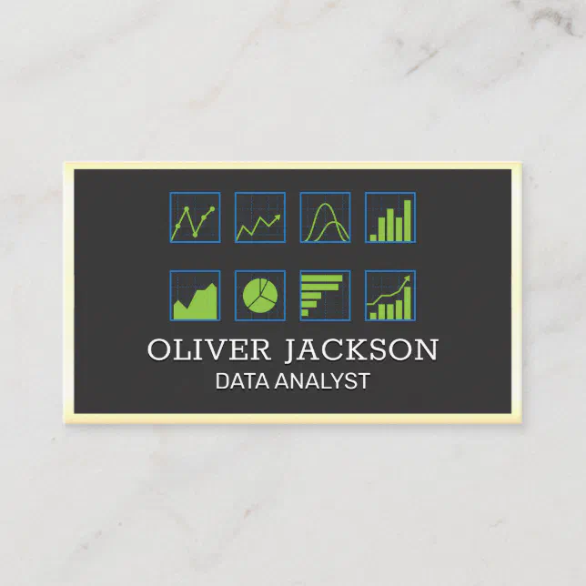 Data Charts | Analyst Business Card | Zazzle
