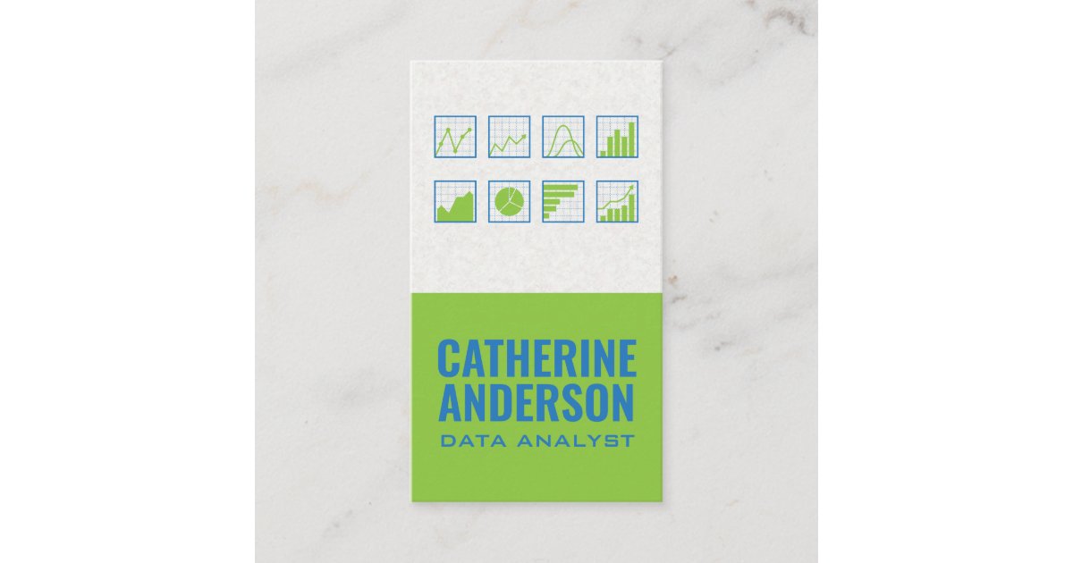 Data Charts | Information Analyst Business Card | Zazzle
