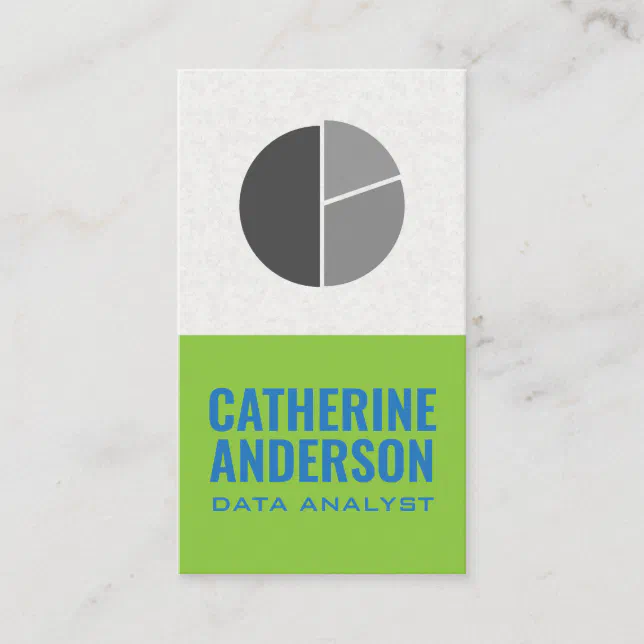 Data Charts Pie Chart | Information Analyst Business Card | Zazzle