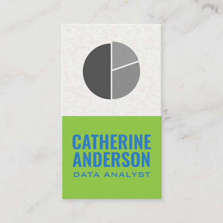 Data Charts Pie Chart | Information Analyst Business Card | Zazzle
