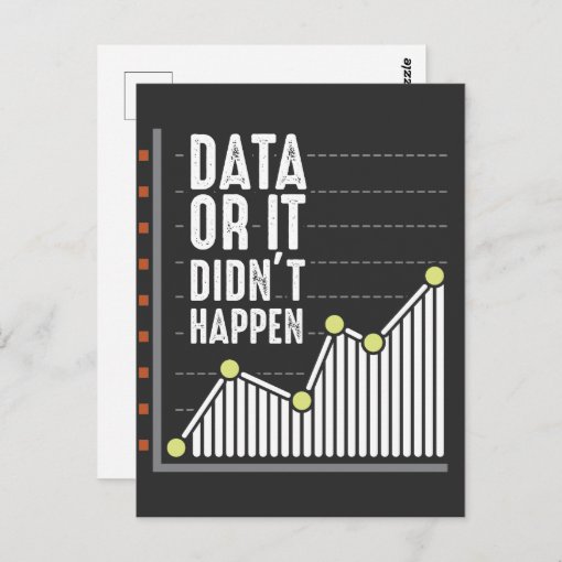 Data Nerd Behavior Analyst Statistics Scientist Postcard | Zazzle