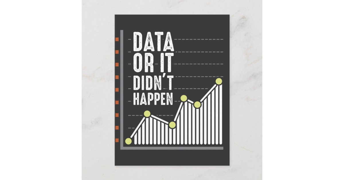 Data Nerd Behavior Analyst Statistics Scientist Postcard | Zazzle
