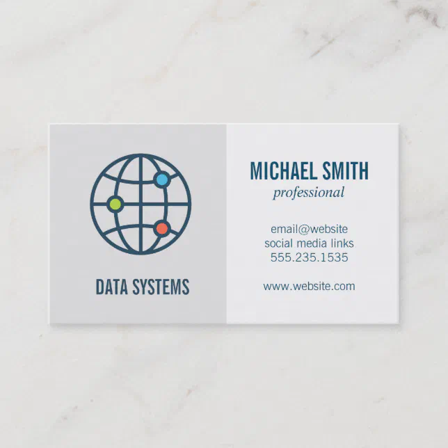 Data Network | Security Systems | IT Business Card | Zazzle