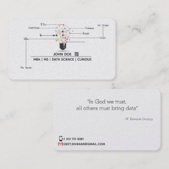 Data Science Business Card | Zazzle