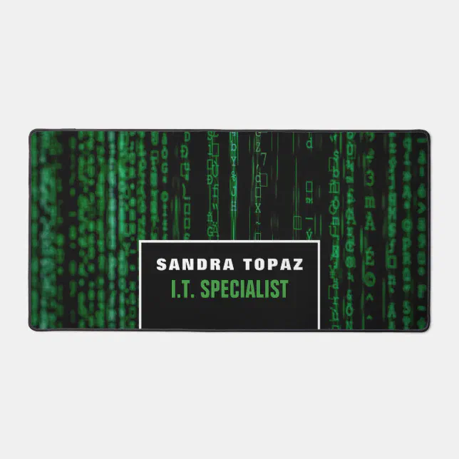 Data Screen, Information Technology, Computer Desk Mat | Zazzle