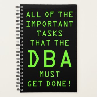 Database Admin (DBA): Important Tasks Planner | Zazzle