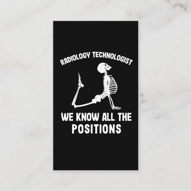 Date A Rad Tech Radiologist Skeleton Radiology Business Card | Zazzle