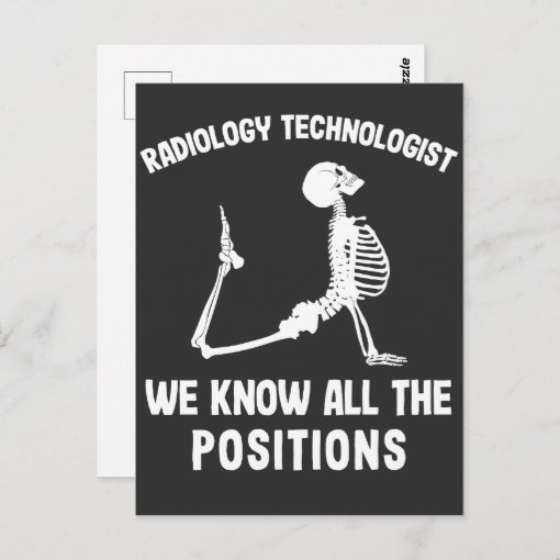 Date A Rad Tech Radiologist Skeleton Radiology Postcard | Zazzle