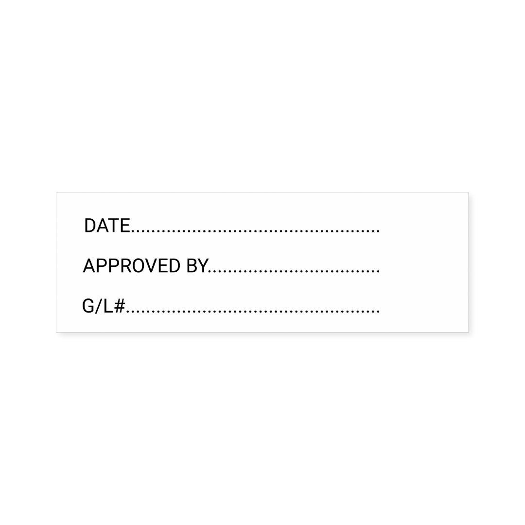 Date Approved By General Ledger Business GL Self-inking Stamp | Zazzle
