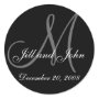 Date, First Names and Initial Monogram Sticker | Zazzle