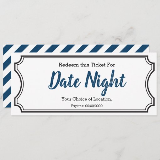 Date Night Gift Ticket | Zazzle