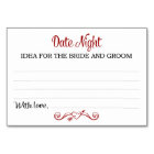 Black Date Night Idea Cards | Zazzle.com