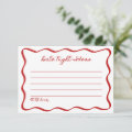 Date Night Ideas Bridal Shower Game Wavy Border Enclosure Card | Zazzle
