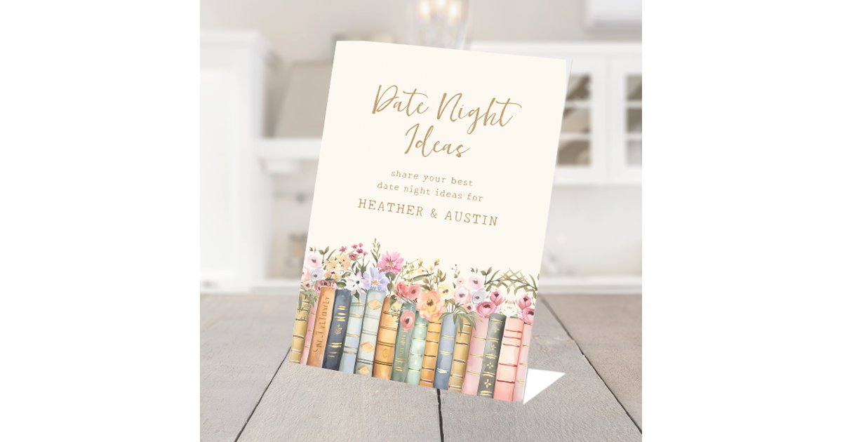 Date Night Ideas Pedestal Sign | Zazzle