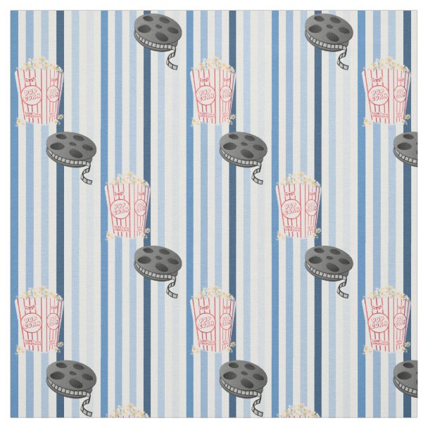 VIP Movie Night Fabric | Zazzle.com