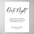 Date Night Wedding Sign Poster | Zazzle