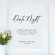 Date Night Wedding Sign Poster | Zazzle