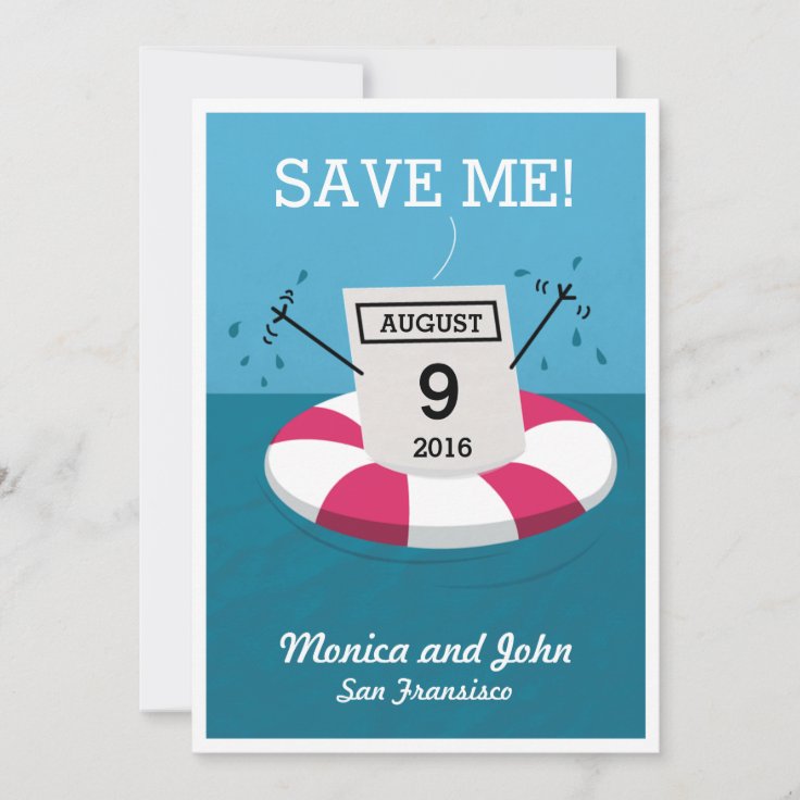Date Rescue Pun Save The Date | Zazzle