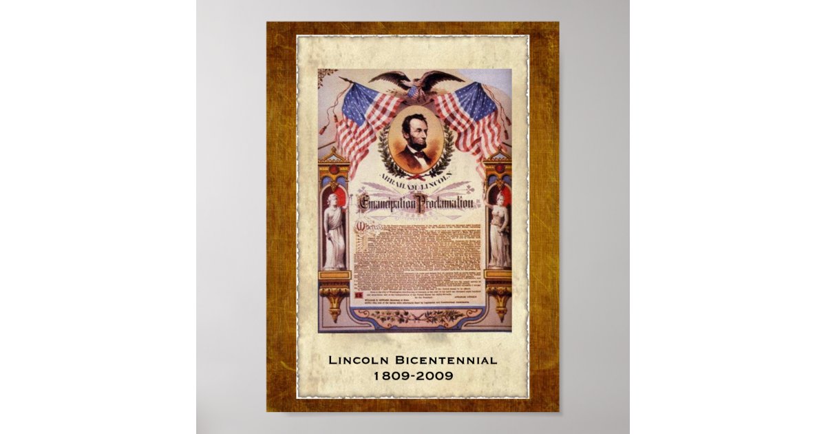 Dated Commemorative Emancipation Proclamation Poster | Zazzle