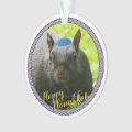 Dated • Happy Hanukkah • Funny Jewish Squirrel Ornament | Zazzle