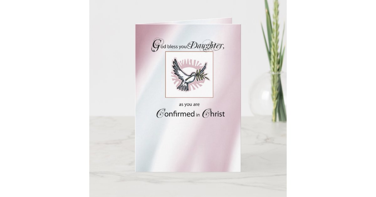 Daughter Confirmation Dove Card | Zazzle