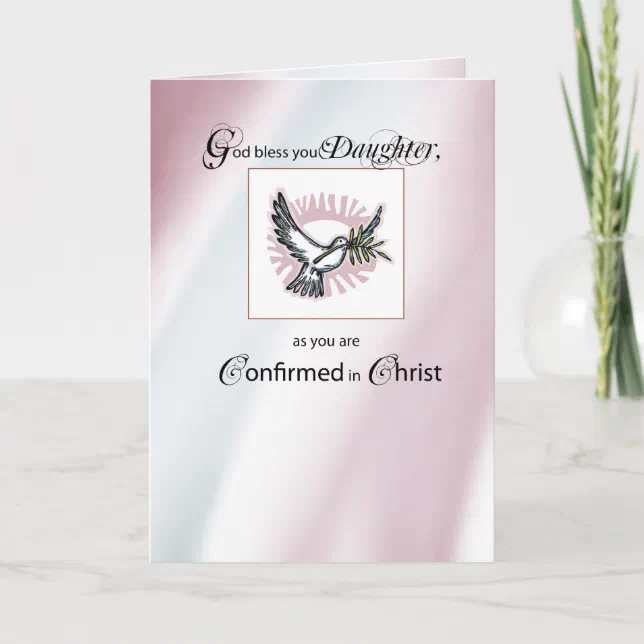 Daughter Confirmation Dove Card | Zazzle