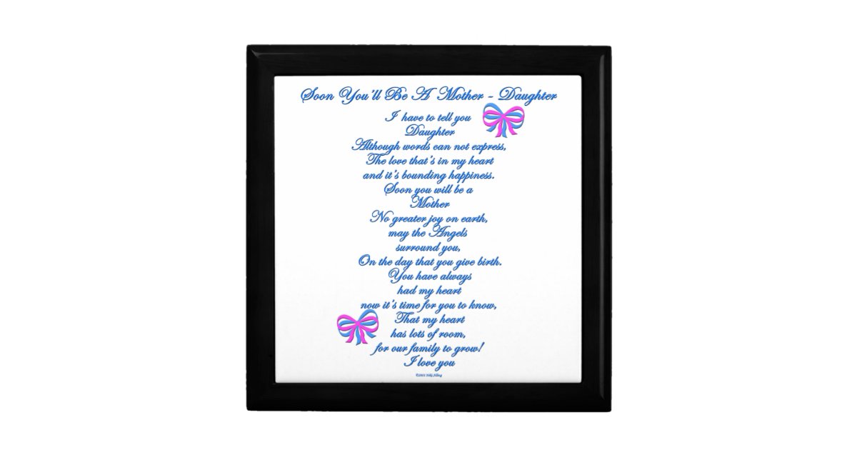 Daughter Expecting 1st Baby Keepsake Box | Zazzle
