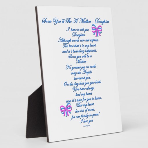 Daughter Expecting 1st Baby Plaque | Zazzle