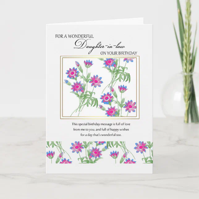 daughter-in-law birthday card - birthday card for | Zazzle