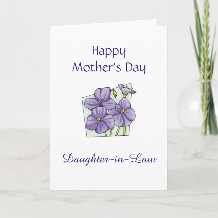 Daughter In Law Mothers Day Card Zazzle