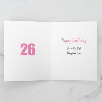Daughter Number 26 Photo Collage Big 26th Birthday Card | Zazzle