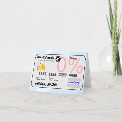 Daughter or Son Fake Credit Birthday Card | Zazzle