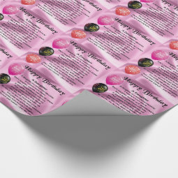 daughter poem happy birthday wrapping paper | Zazzle