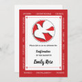 Daughter's Confirmation Red with Dove Invitation | Zazzle