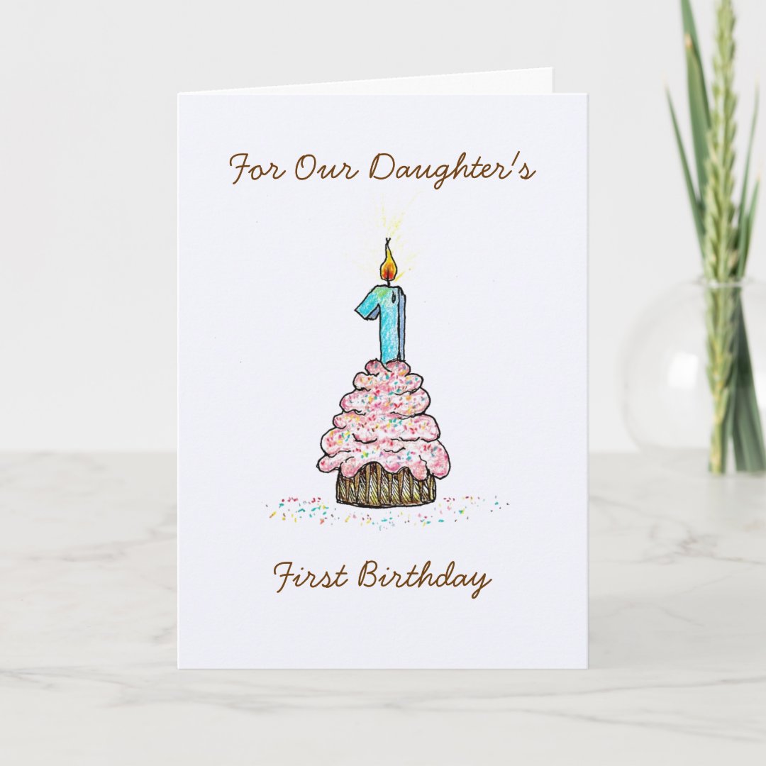 Daughter's First Birthday Card | Zazzle