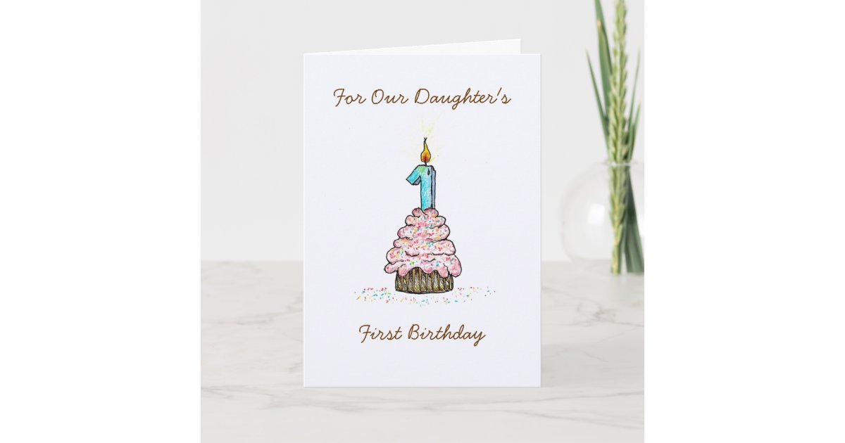 Daughter's First Birthday Card | Zazzle
