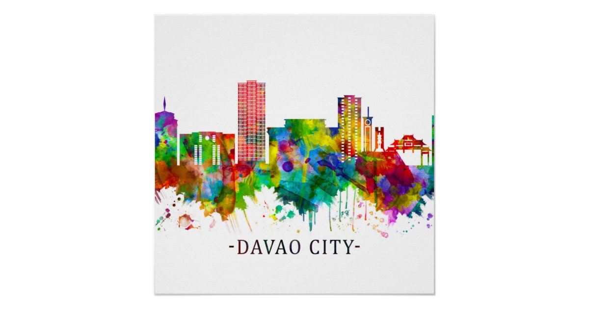 Davao City Philippines Skyline Poster | Zazzle