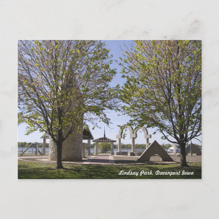 Davenport, Iowa - Lindsay Park Sculptures Postcard | Zazzle