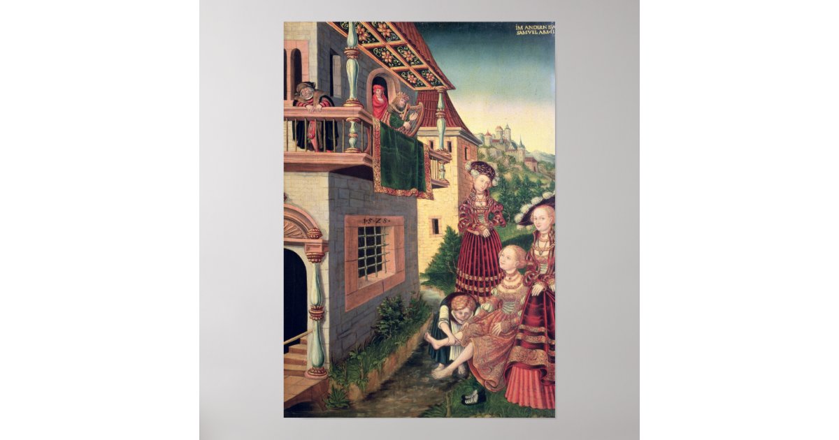 David and Bathsheba, 1528 Poster | Zazzle