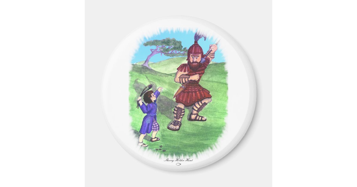 DAVID AND GOLIATH MAGNET | Zazzle