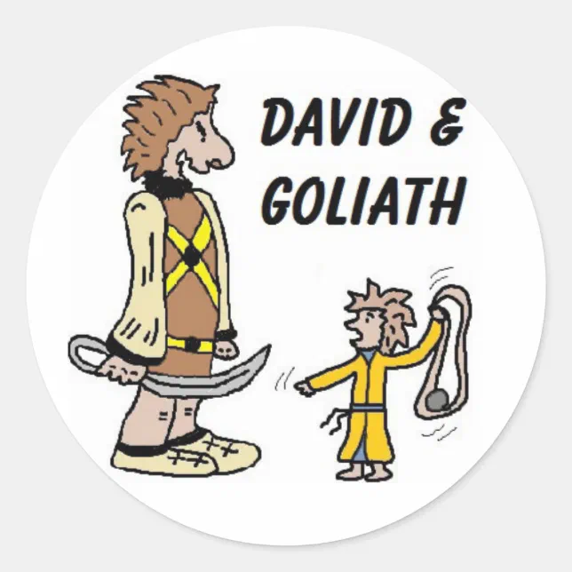 David and Goliath Stickers | Zazzle