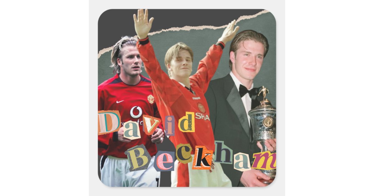 David Beckham Square Sticker | Zazzle