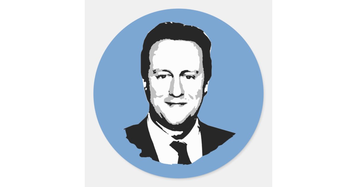 David Cameron Classic Round Sticker | Zazzle