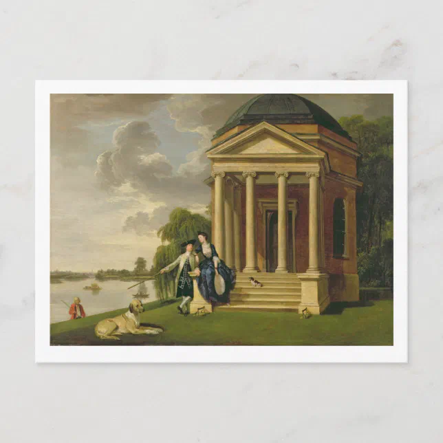 David Garrick (1717-79) and his Wife by his Temple Postcard | Zazzle