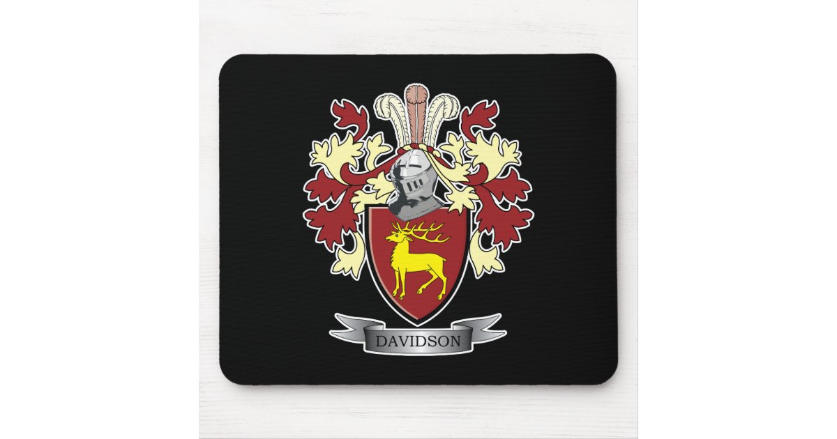 Davidson Family Crest Coat of Arms Mouse Pad | Zazzle
