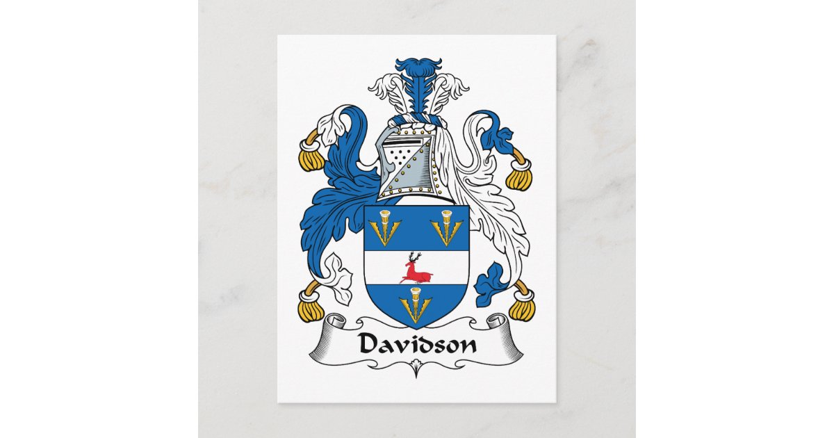 Davidson Family Crest Postcard | Zazzle